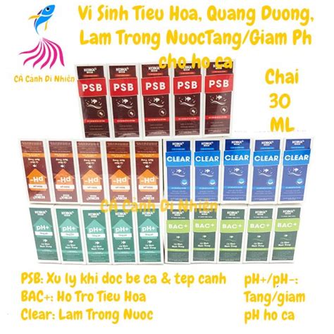 Vi Sinh KOIKA BAC Clear PSB Tăng giảm PH cho hồ cá cảnh chai 30ML
