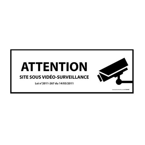 Panneau Attention Site Sous Vid O Surveillance D Cret