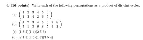 solved 6 16 points write each of the following