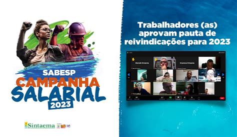 Campanha Salarial 2023 Trabalhadores As Da Sabesp Aprovam Pauta