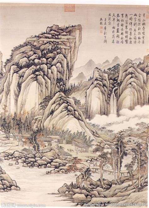 国画山水设计图 绘画书法 文化艺术 设计图库 昵图网nipic
