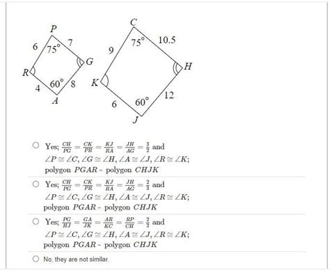 Determine Whether The Polygons Are Similar If So Identify The Correct