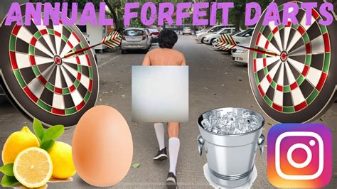 I Ran NAKED ANNUAL FORFEIT DARTS CHALLENGE Vs MY SISTER YouTube