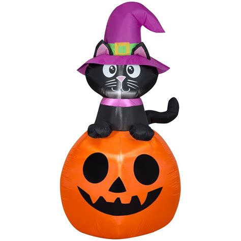 Inflable Gato Calabaza Way To Celebrate Multicolor Fgl Walmart