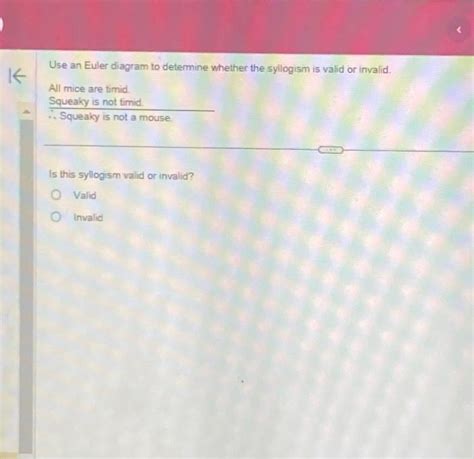 Solved Use An Euler Diagram To Determine Whether The Chegg
