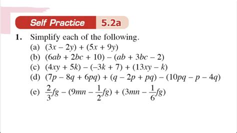 Simplifying Basic Algebraic Expressions