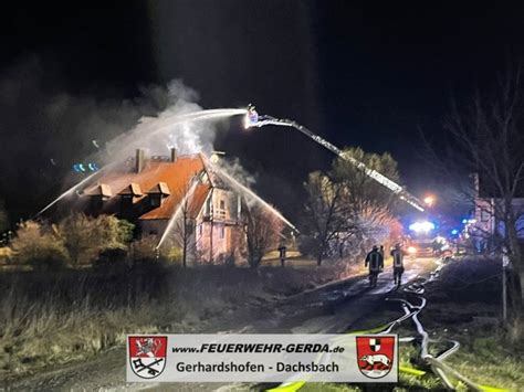 Wohnhausbrand Verursacht Hohen Sachschaden Einsatzbericht Dachsbach