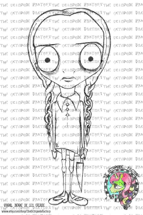 Dibujos Para Colorear La Familia Addams Para Colorear