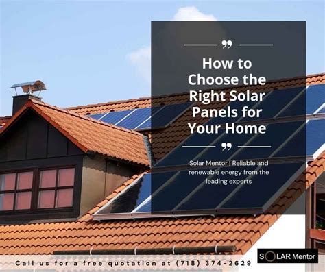 How To Choose The Right Solar Panels For Your Home Solar Mentor