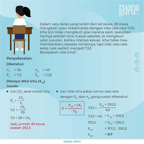 Contoh Soal Median Data Tunggal Tabel Koleksi Gambar