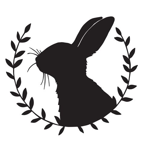 Dibujo Vectorial Marco Vintage Con Silueta De Conejito De Pascua
