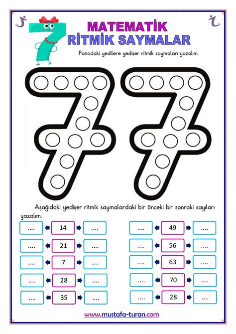 3 Sınıf Ritmik Sayma Etkinlikleri