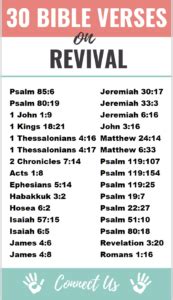 30 Most Powerful Bible Scriptures On Revival ConnectUS