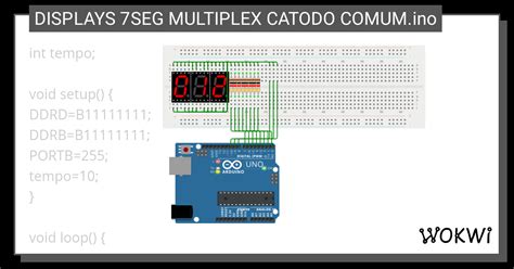 Displays Seg Multiplex Catodo Comum Wokwi Esp Stm Arduino