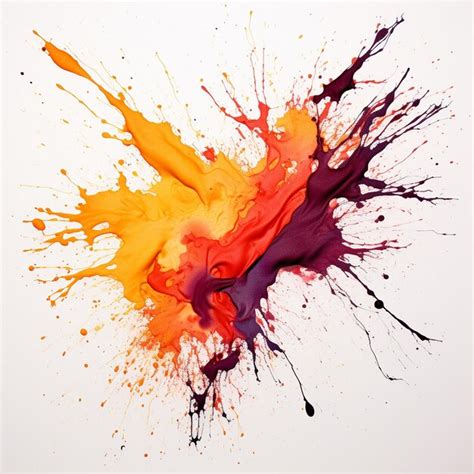 Premium AI Image Colorful Elements With Watercolor Abstracts Ink
