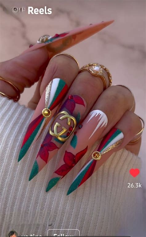 Gucci Nails For Brave Girls Gucci Nails Long Acrylic Nails Stiletto