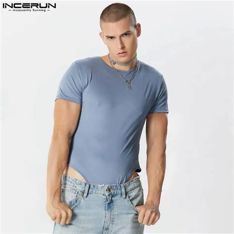 2023 M Nner Bodys Einfarbig O Ausschnitt Kurzarm L Ssig T Shirt M Nner