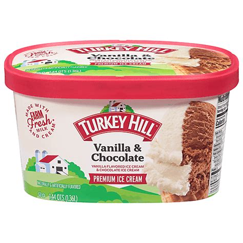 Turkey Hill Ice Cream Vanilla Chocolate Premium 1 44 Qt Ice Cream