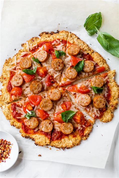 Chicken Sausage Pizza The Almond Eater