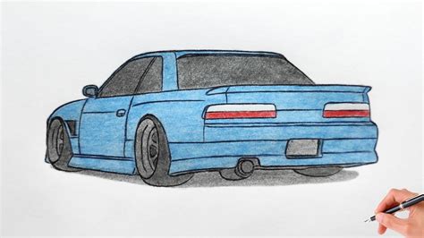 How To Draw A Nissan Silvia S Drawing D Car Coloring Nissan