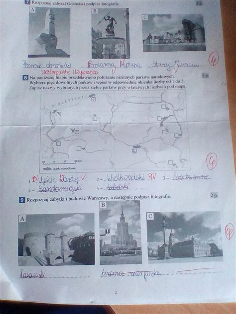 Sprawdzian Z Geografi Klasa Krajobrazy Polski Margaret Wiegel