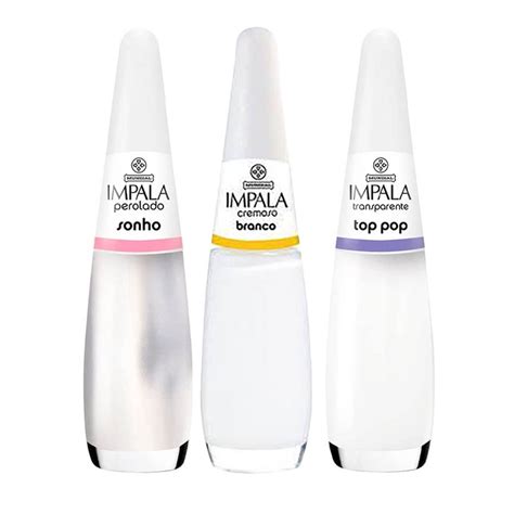 Kit 3 Esmaltes Francesinha Manicure Impala Shopee Brasil