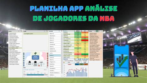 Planilha app para análise de jogadores da NBA para apostas esportivas