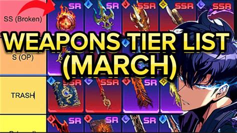 Solo Leveling Arise WEAPONS TIER LIST For Sung Jinwoo March 2024