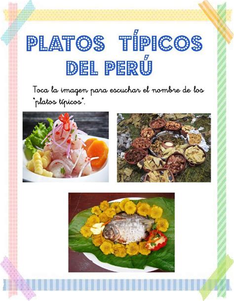 Platos típicos del Perú worksheet Platos Plato tipico Menú