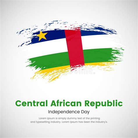 Brush Painted Grunge Flag Of Central African Republic Country