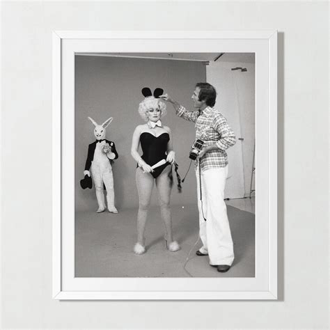 Dolly Parton Playboy Shoot Black White Art Print In White Frame 33