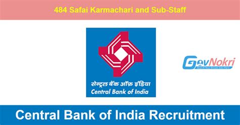 Central Bank Of India Hiring Notification 2023 For 484 Post Of Safai
