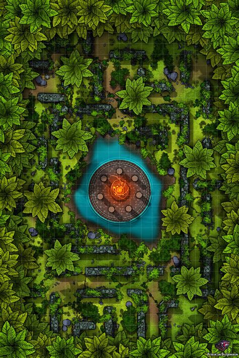 Jungle Ruins D D Map For Roll20 And Tabletop Dice Grimorium