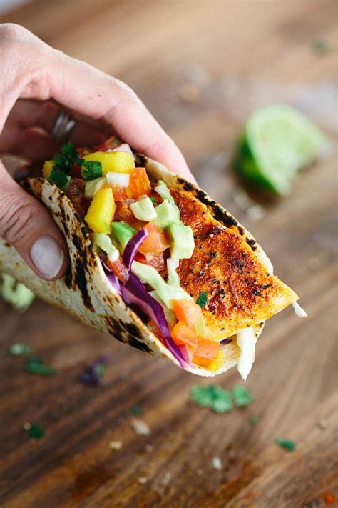 Maple Chipotle Salmon Tacos With Mango Fruit Salsa Jessica Gavin