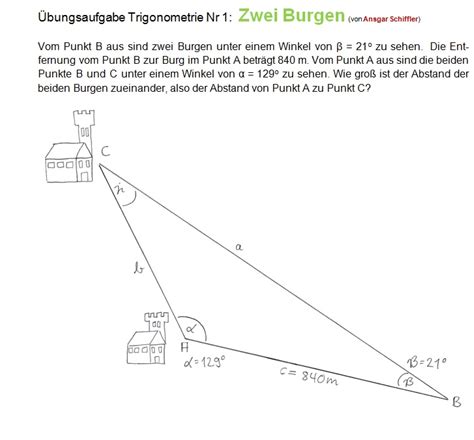 Bungsaufgaben Trigonometrie