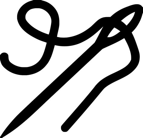 SVG Needle Tool Sewing Thread Free SVG Image Icon SVG Silh
