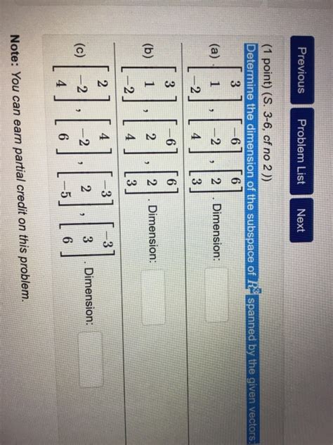 solved determine the dimension of the subspace of r 3