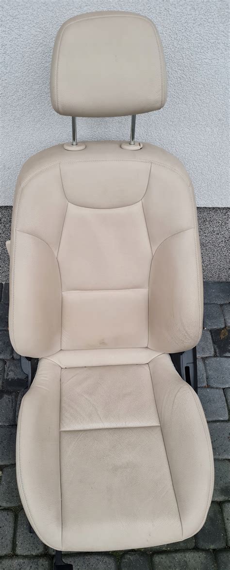 MERCEDES W204 FOTEL KIEROWCY LEWY BEŻOWY SKÓRA PODGRZEWANY GRZANY PRZÓD