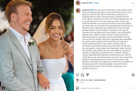 Gabi Luthai revela crise no casamento Teo Teló