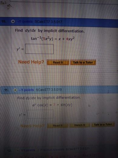Solved Find Dy Dx By Implicit Differentiation Tan Chegg