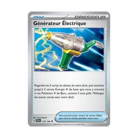 Générateur Électrique 170 198 Carte Pokémon Écarlate et Violet EV01