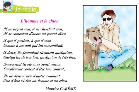 Poème l homme et le chien livre de lecture 6 ème موقع مدرستي