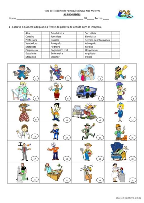24 Profissões Português PLE apostilas pdf doc