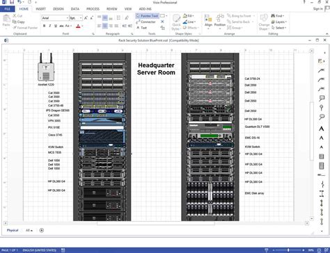 Efficient Server Rack Diagram Creation With Visio