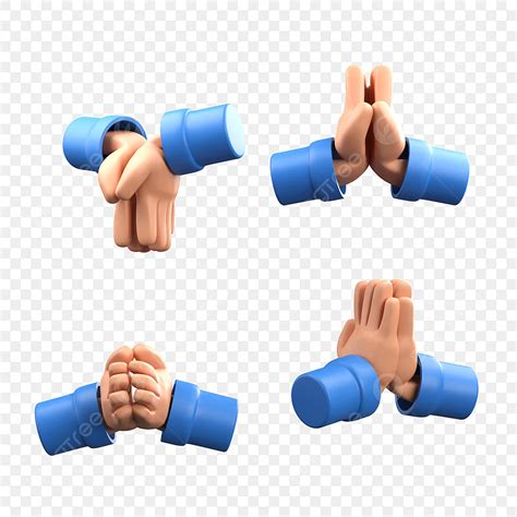 Hand Gesture 3d PNG Hand Gesture 3d Set Element Sorry Palm Meet Each