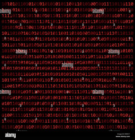 Binary Code Zero One Matrix Red Background Beautiful Banner Wallpaper