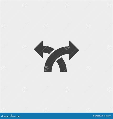 Icono De La Flecha En Un Diseño Plano En Color Negro Ilustración EPS10