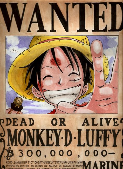 WANTED Monkey D Luffy By Salvo91 On DeviantArt