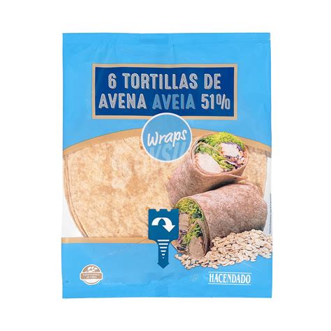 Hacendado Tortillas Avena G Paquete U