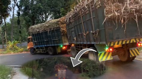 Truck Gandeng Sangat Pelan Saat Melintasi Jalur Miring Youtube